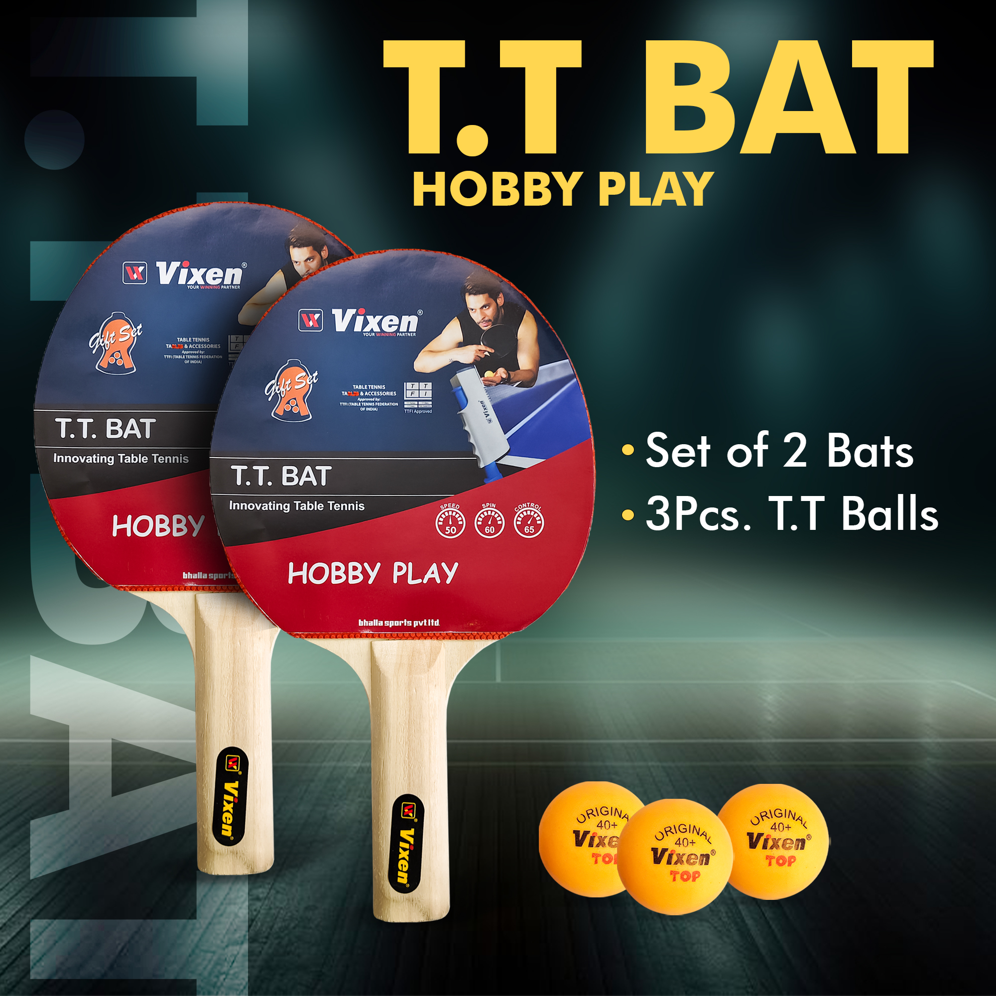 Vixen Table Tennis Bat HOBBY PLAY